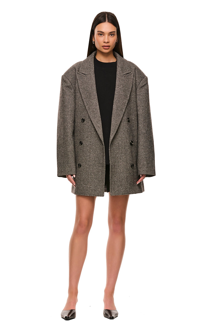 Nakedvice | The Lincoln Grey Oversized Grey Blazer | Women's Jackets