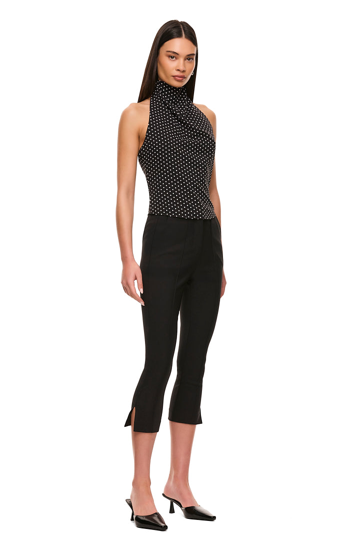 capri pants side zip