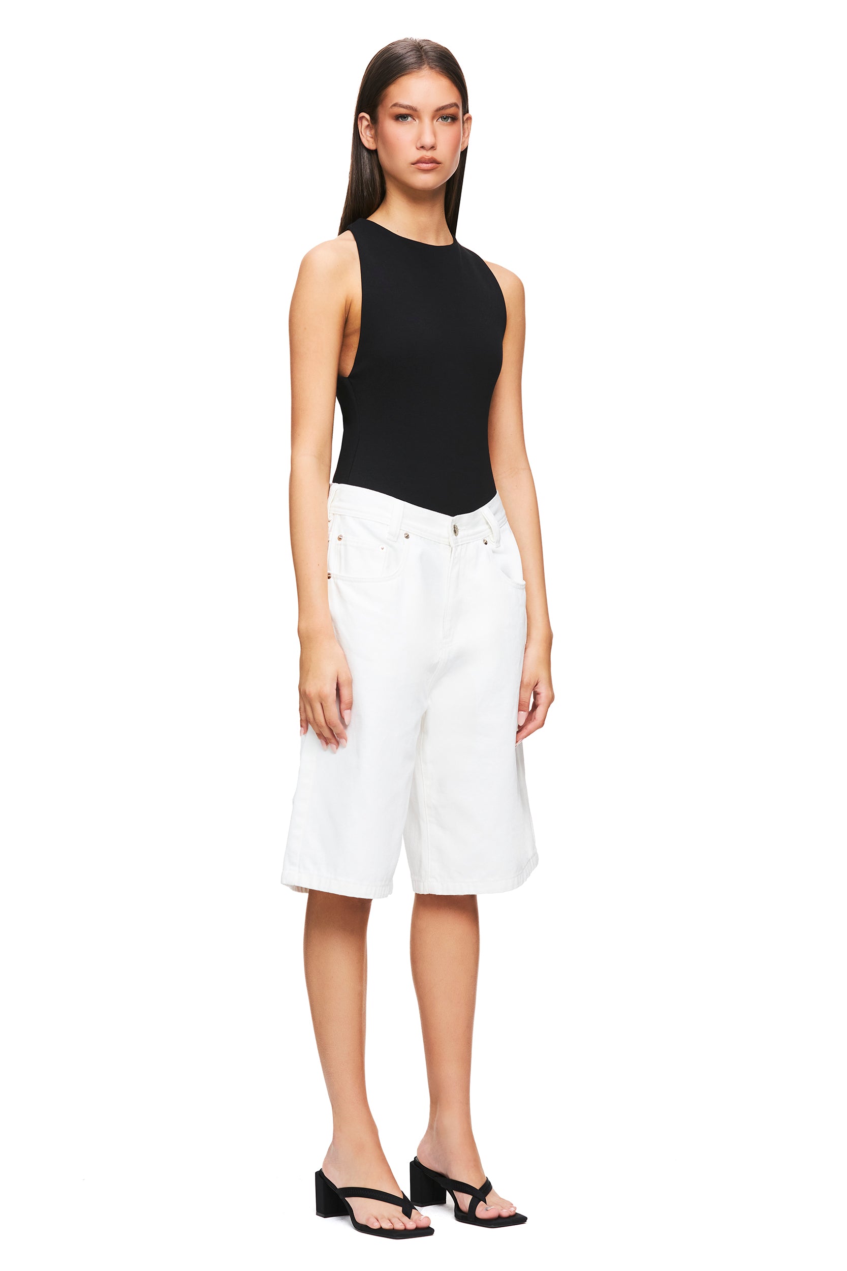 The Maxwell Short White | Vintage Inspired Baggy Short | Nakedvice