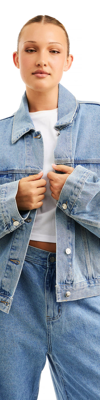 The Maxwell Jacket | Oversized Denim Jacket | Nakedvice