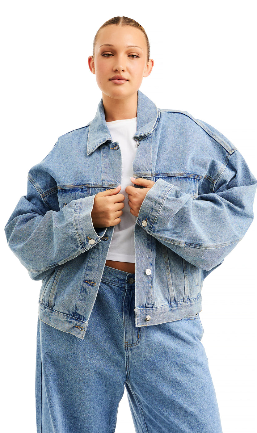 The Maxwell Jacket | Oversized Denim Jacket | Nakedvice