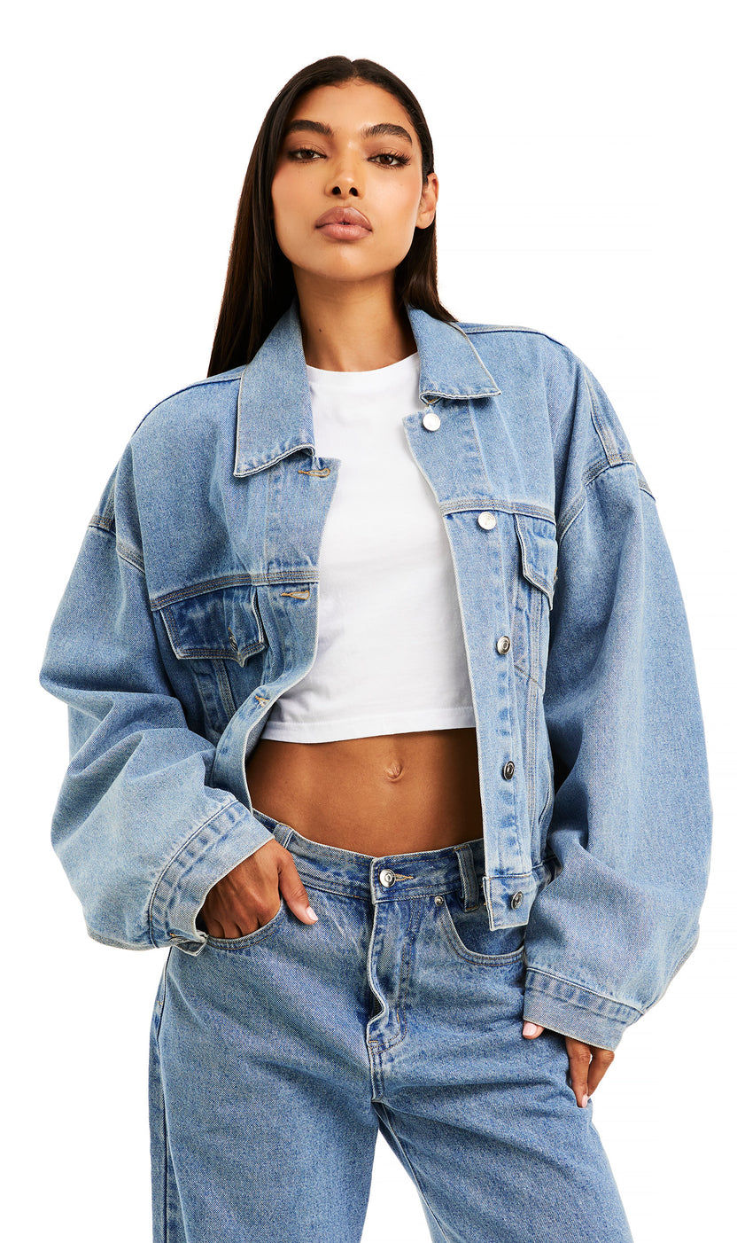 The Maxwell Jacket | Oversized Denim Jacket | Nakedvice
