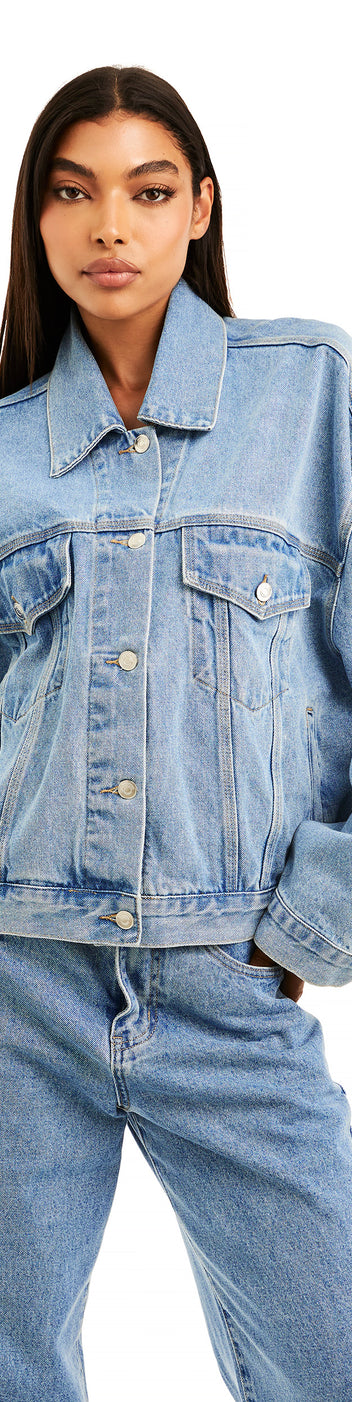 The Maxwell Jacket | Oversized Denim Jacket | Nakedvice