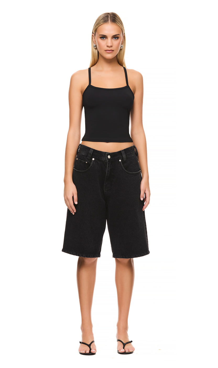 The Maxwell Short Black | Vintage Inspired Baggy Short | Nakedvice