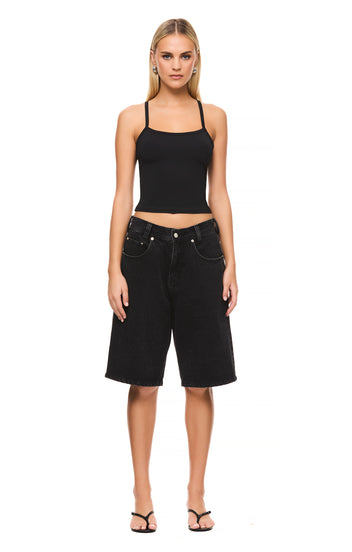 The Maxwell Short Black | Vintage Inspired Baggy Short | Nakedvice