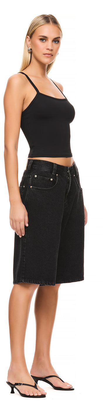 The Maxwell Short Black | Vintage Inspired Baggy Short | Nakedvice