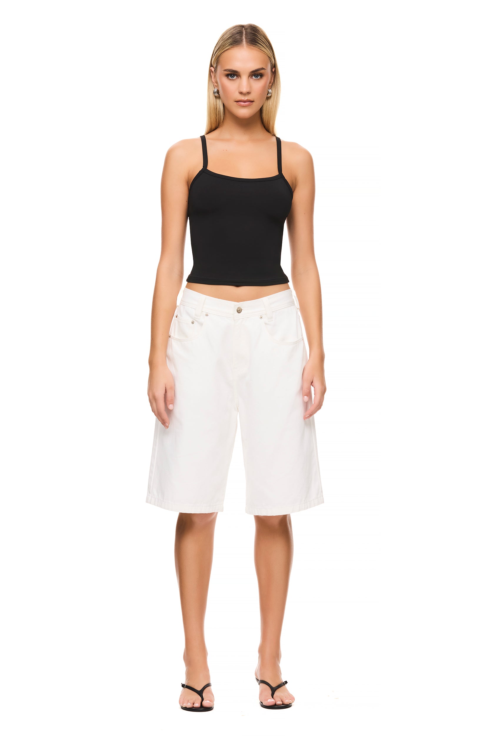 The Maxwell Short White | Vintage Inspired Baggy Short | Nakedvice