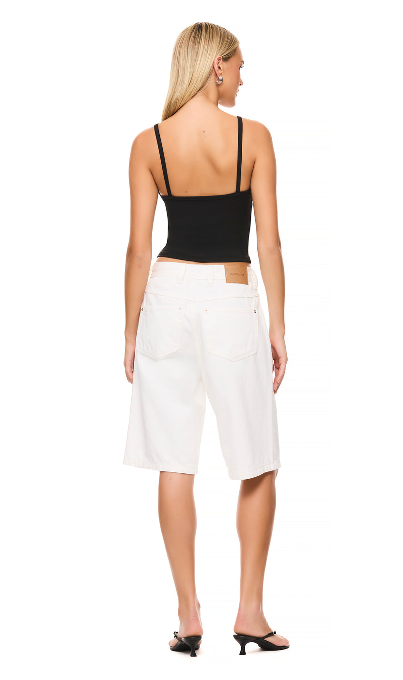 The Maxwell Short White | Vintage Inspired Baggy Short | Nakedvice