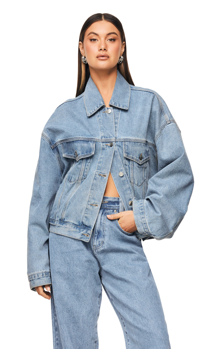 The Maxwell Jacket | Oversized Denim Jacket | Nakedvice