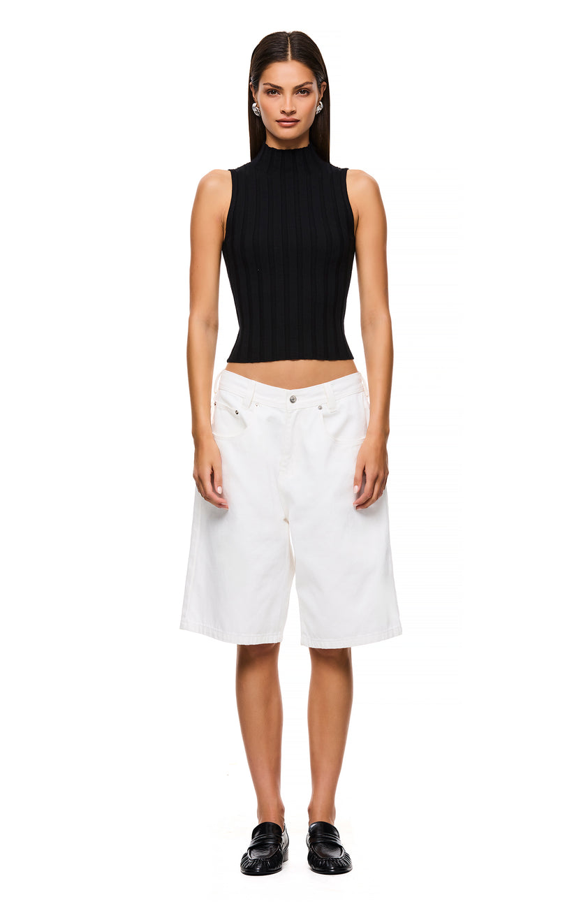 The Maxwell Short White | Vintage Inspired Baggy Short | Nakedvice