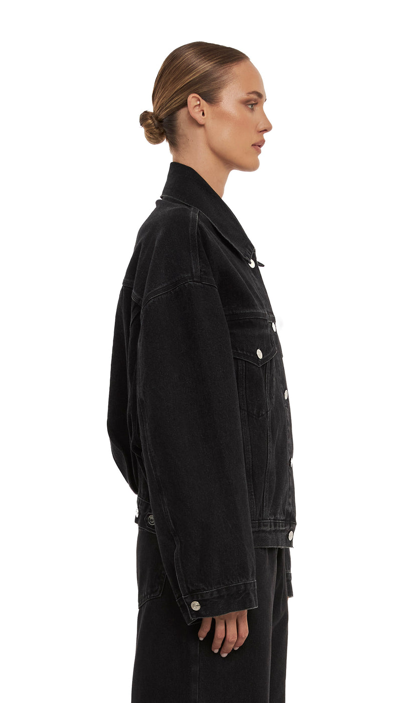 The Maxwell Jacket Black | Vintage Inspired Denim Jacket | Nakedvice