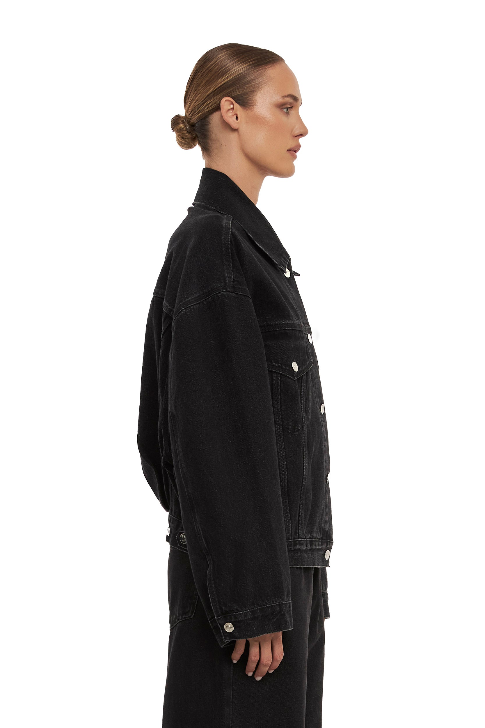 The Maxwell Jacket Black | Vintage Inspired Denim Jacket | Nakedvice
