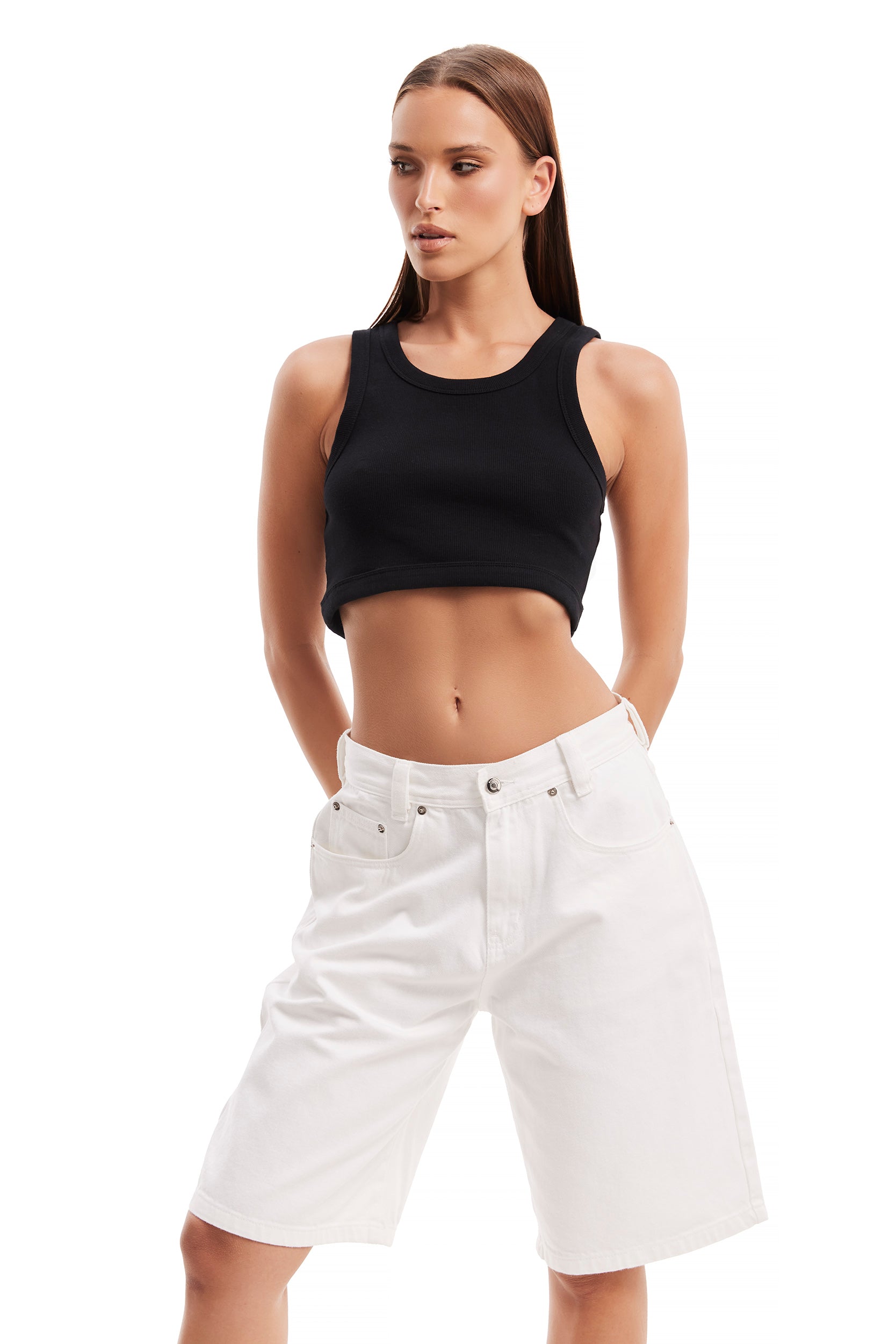 The Maxwell Short White | Vintage Inspired Baggy Short | Nakedvice