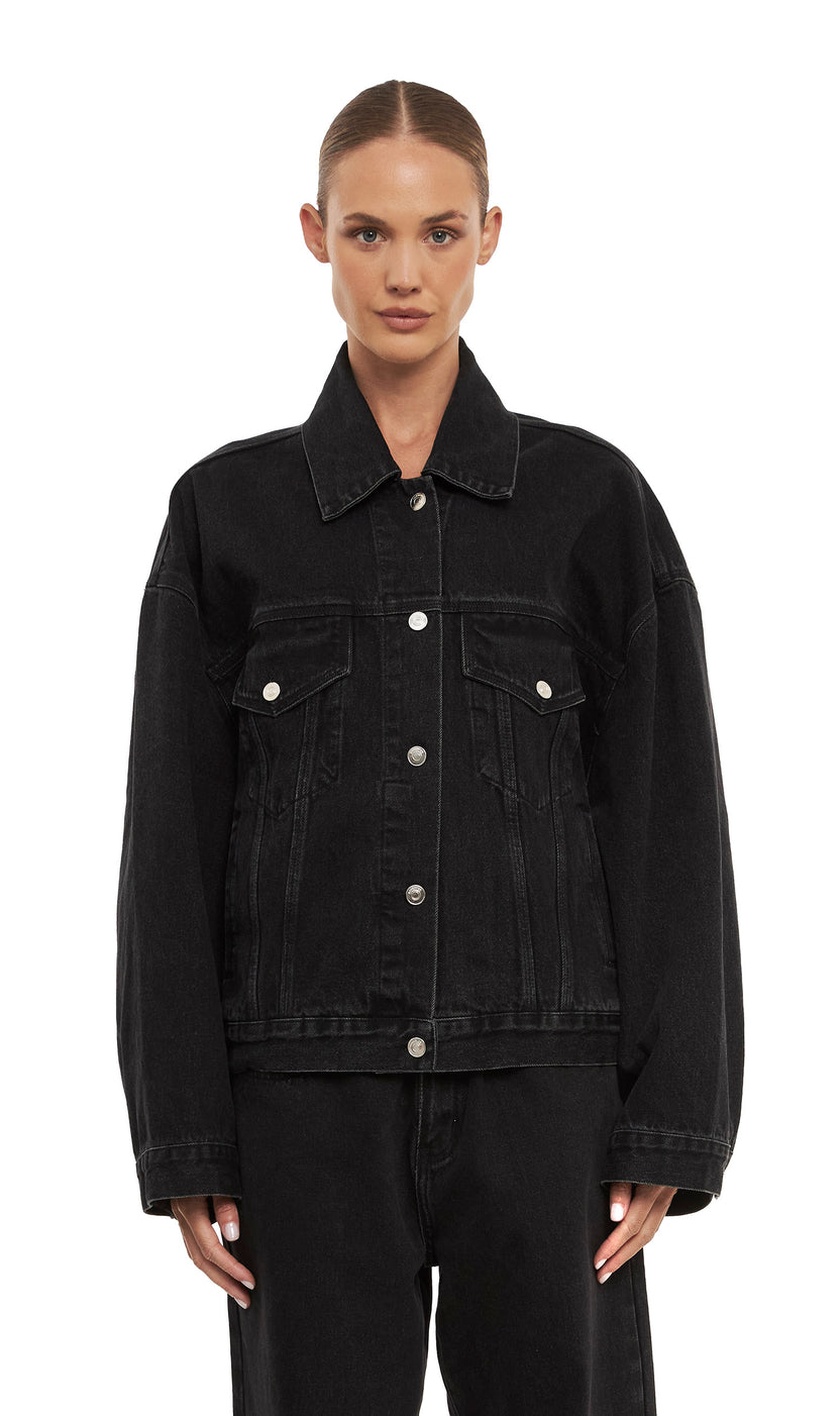 The Maxwell Jacket Black | Vintage Inspired Denim Jacket | Nakedvice