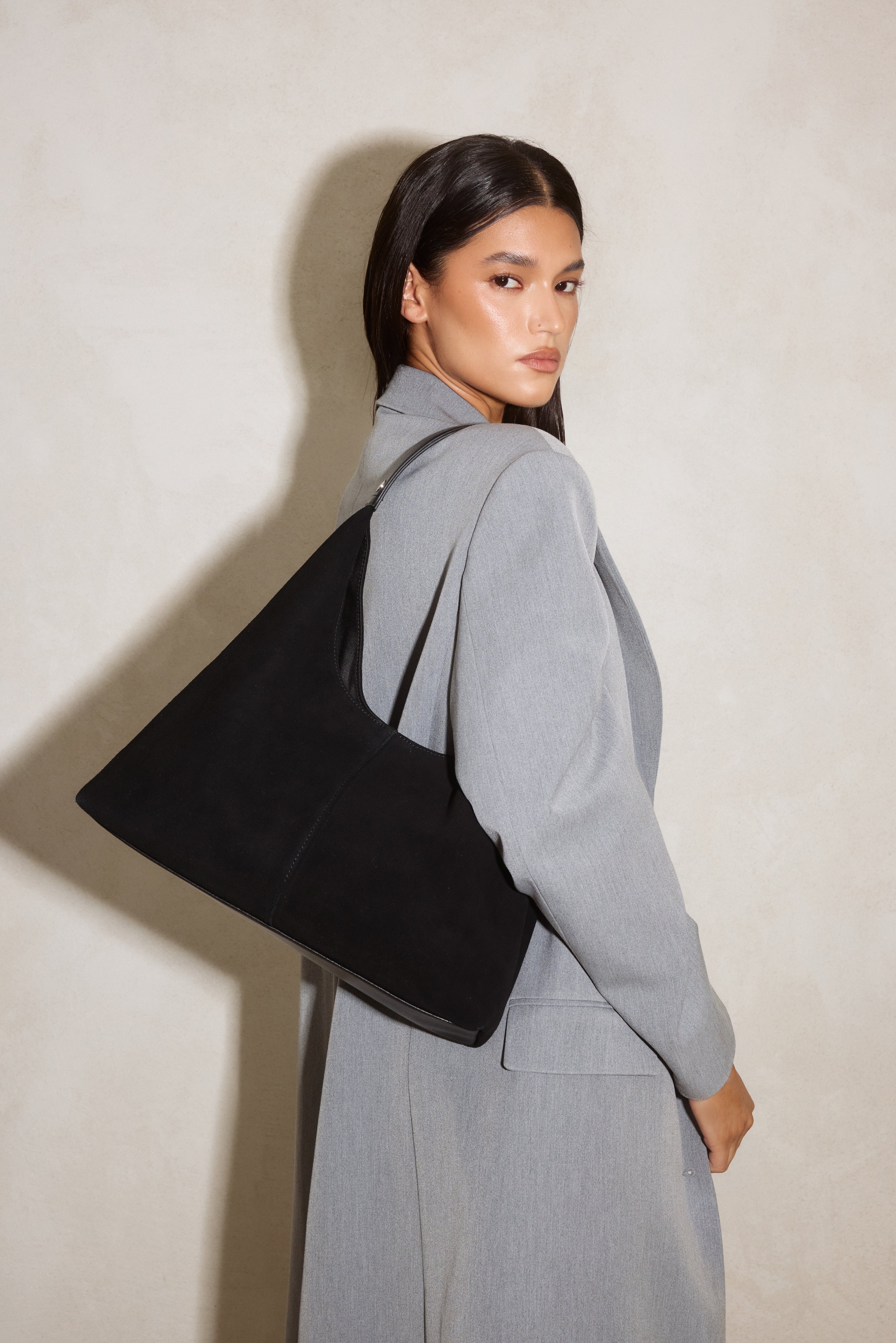 The Renee Black Bag | Women's Black Shoulder Bag | Nakedvice