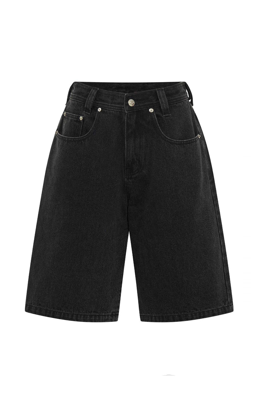 The Maxwell Short Black | Vintage Inspired Baggy Short | Nakedvice
