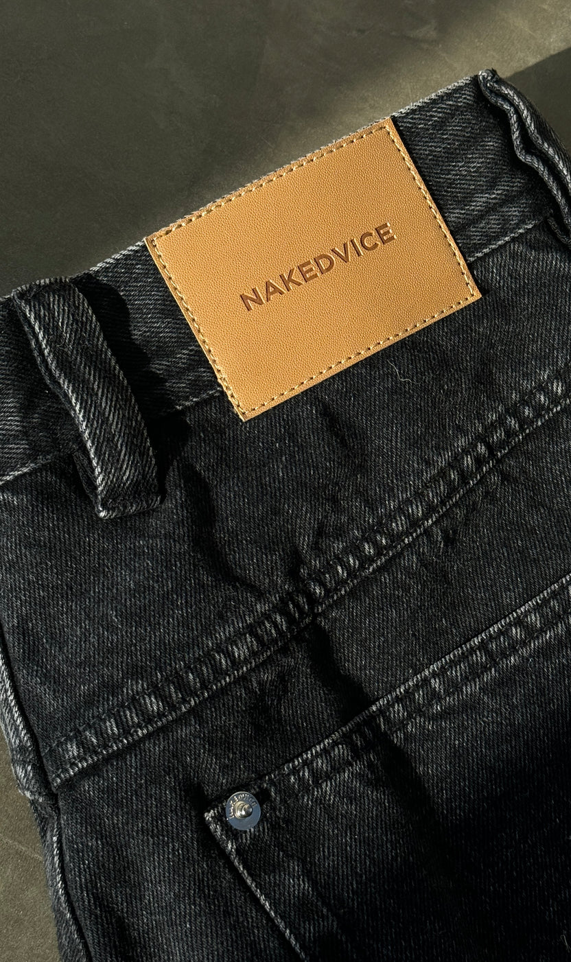 The Maxwell Short Black | Vintage Inspired Baggy Short | Nakedvice