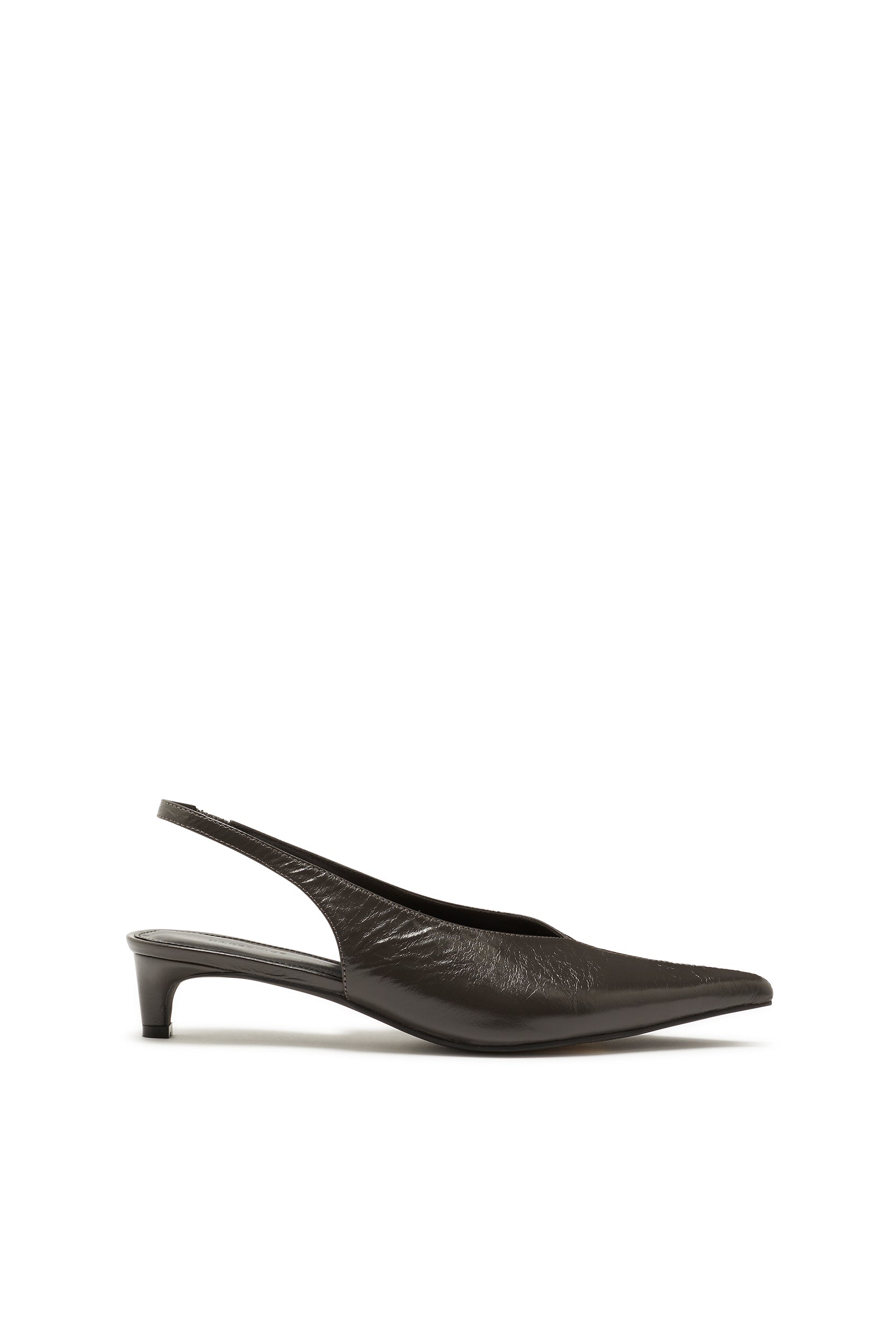 Nakedvice | The Perry Grey Slingback Heel | Women's Leather Heels