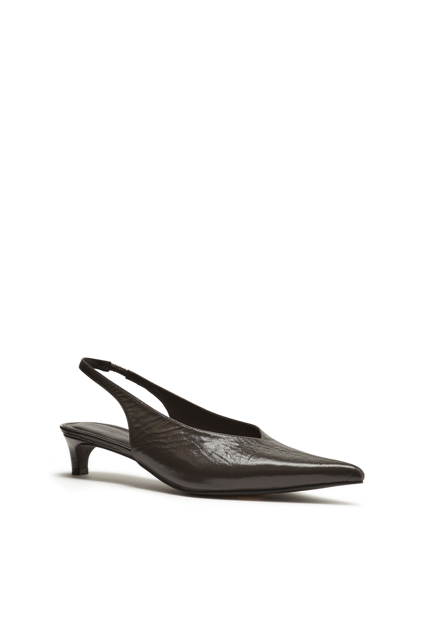 Nakedvice | The Perry Grey Slingback Heel | Women's Leather Heels