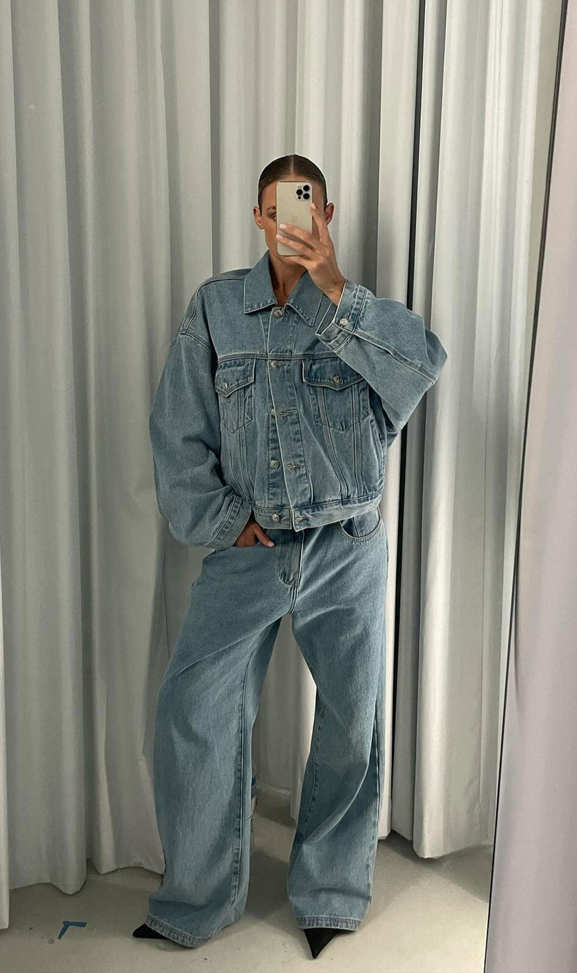 The Maxwell Jacket | Oversized Denim Jacket | Nakedvice