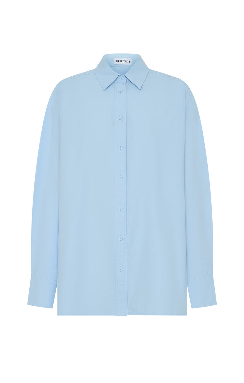 Nakedvice | The Tessa Light Blue Shirt | Women's Tops