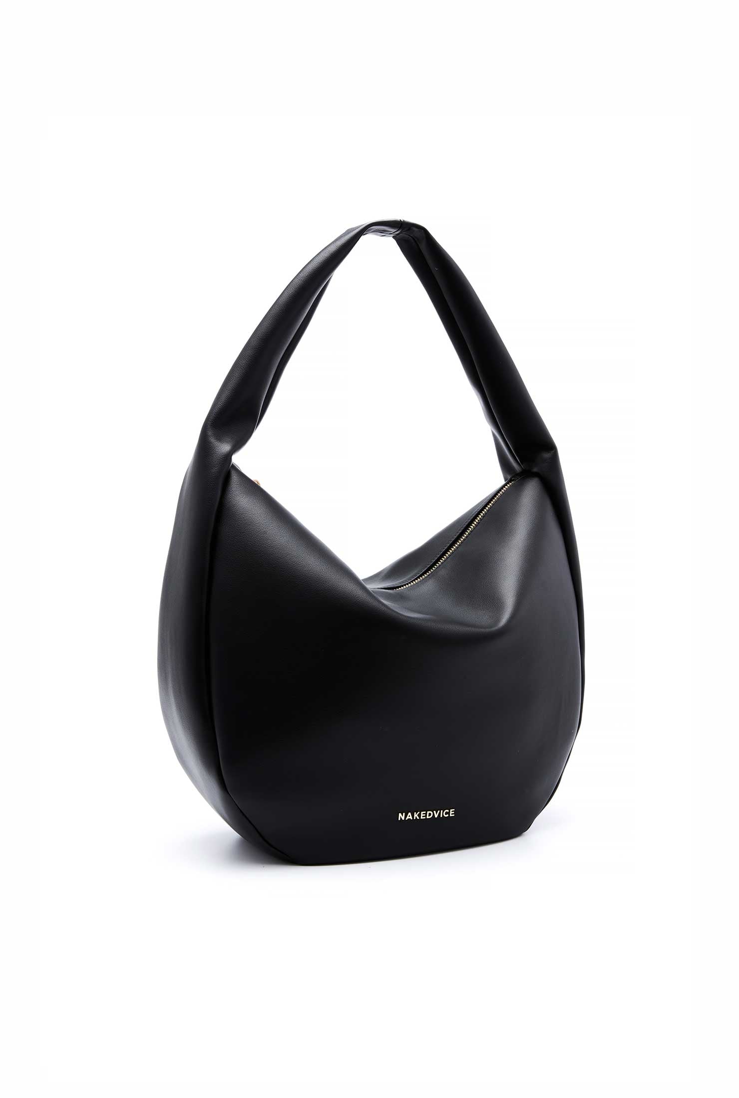 The Zoe | Black Leather Tote Bag | Nakedvice